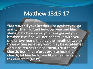 A Passage To Ponder: Matthew 18:15-17 | ThePreachersWord